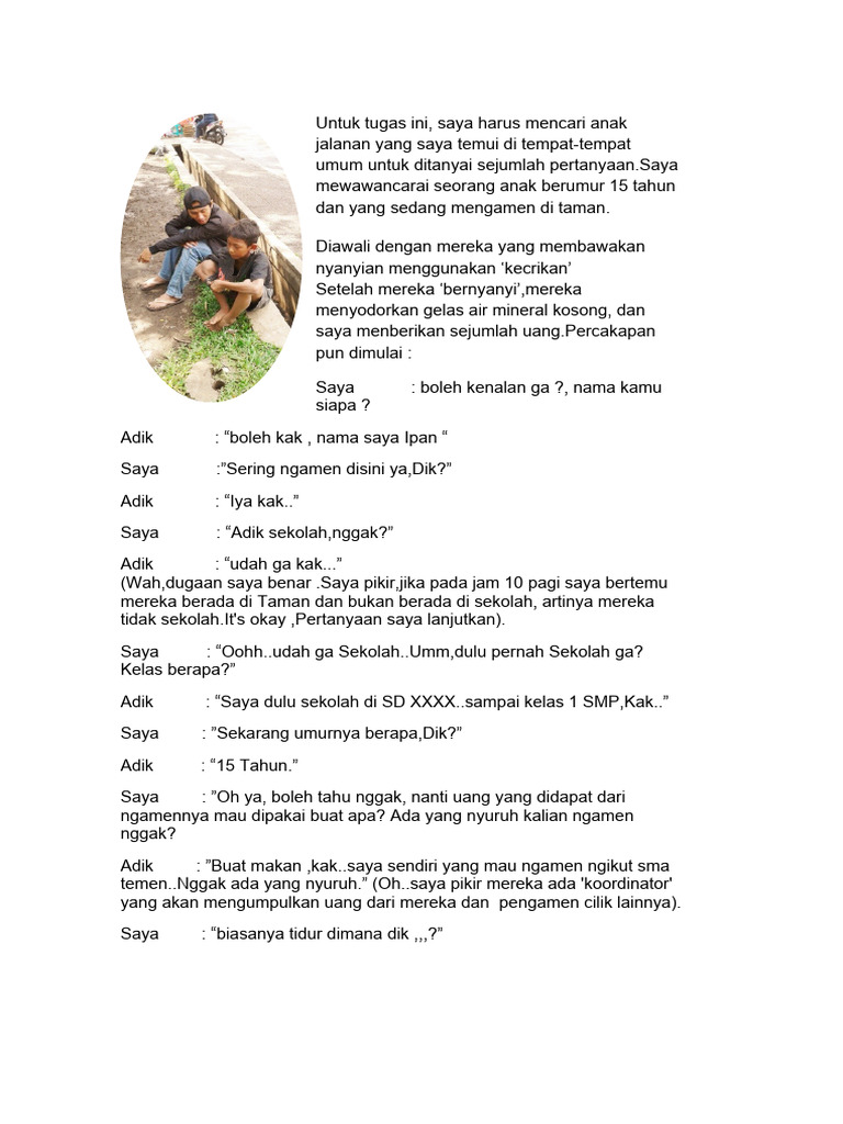 Print Tugas Wawancara Besok | PDF