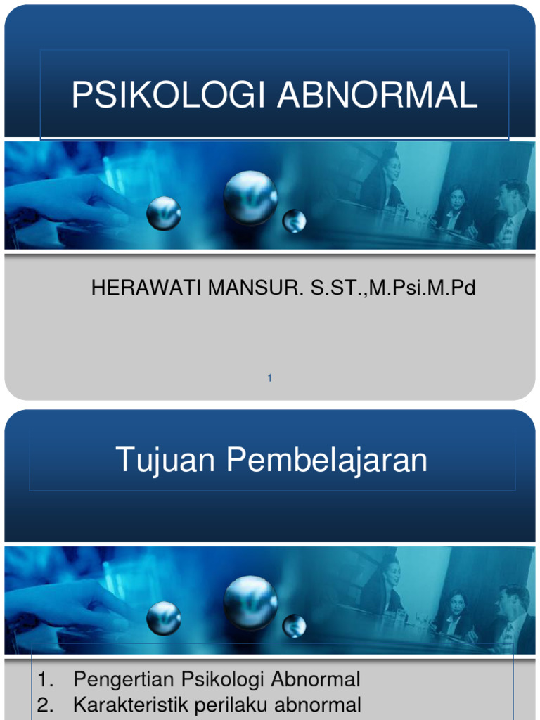 Psikolgi Abnormal - PPT D-III | PDF | Pengembangan Diri