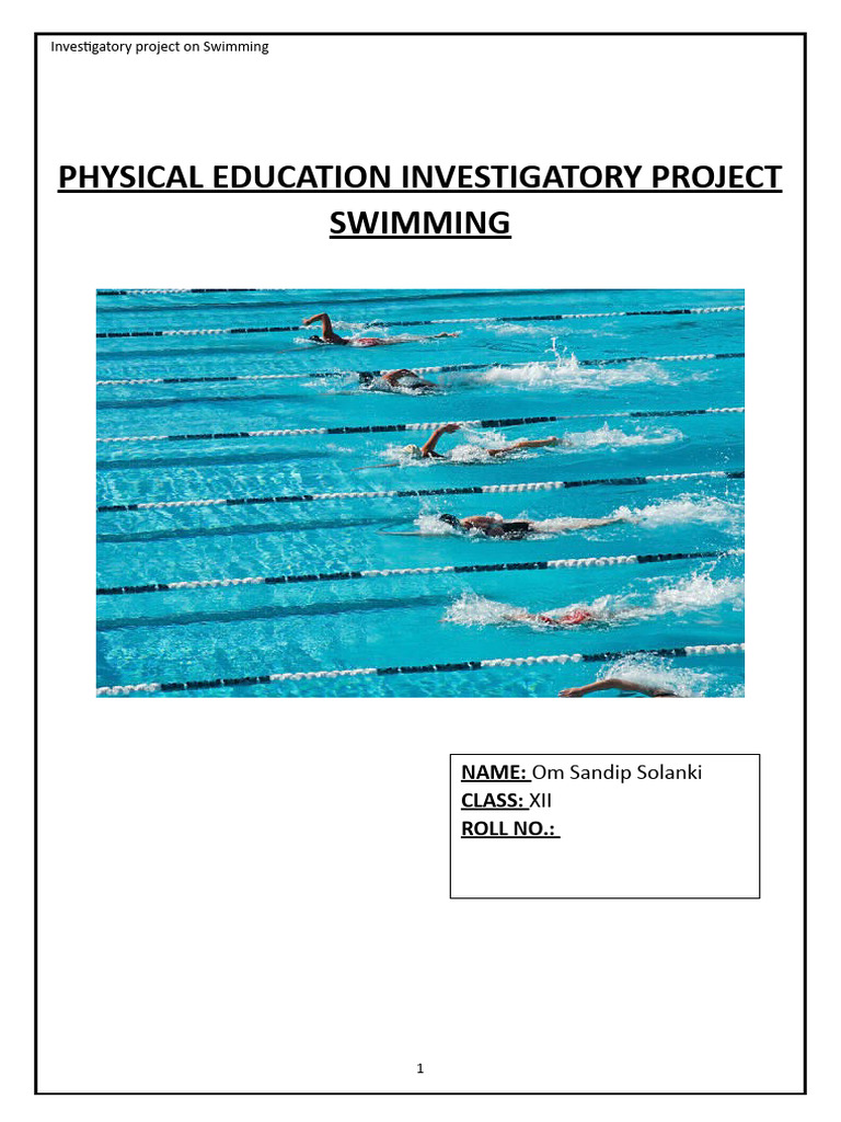 Physical Education Project | PDF | Swimming (Sport) | Swimming