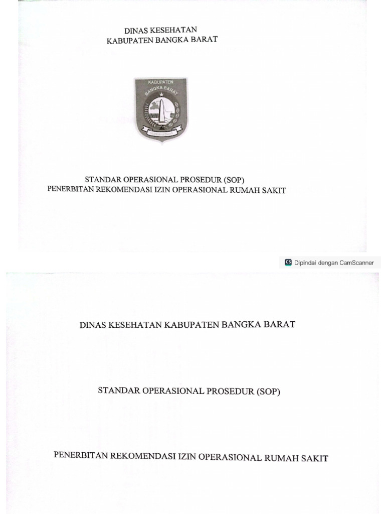2 Sop Rekom Izin Operasional RS | PDF