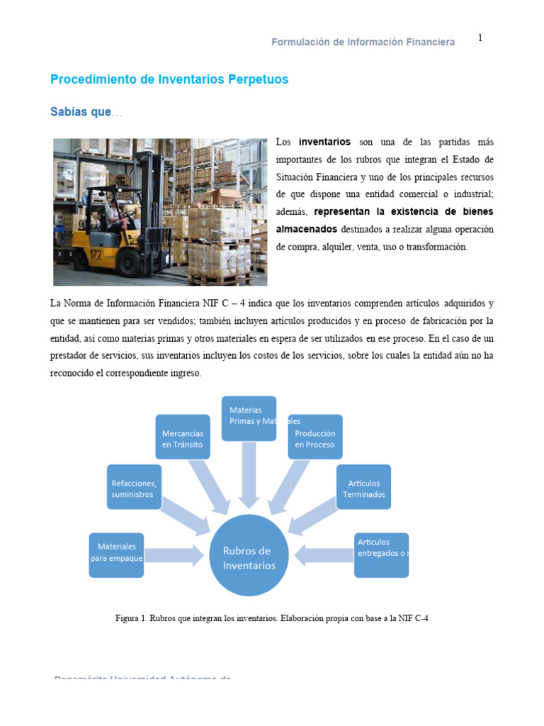 Procedimiento de Inventarios Perpetuos | PDF | Inventario | Estado de ...