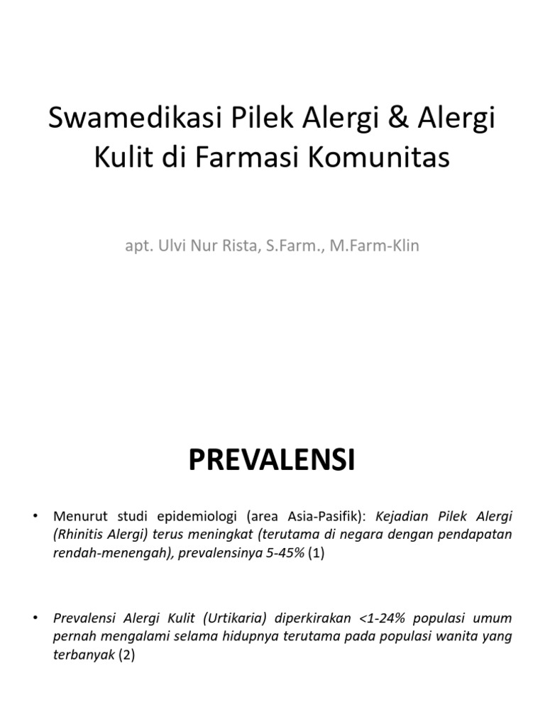 Swamedikasi Pilek & Alergi Kulit | PDF