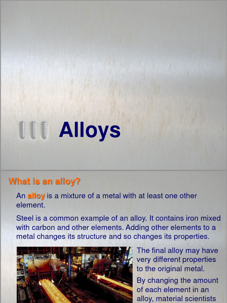 Alloys | PDF | Alloy | Steel