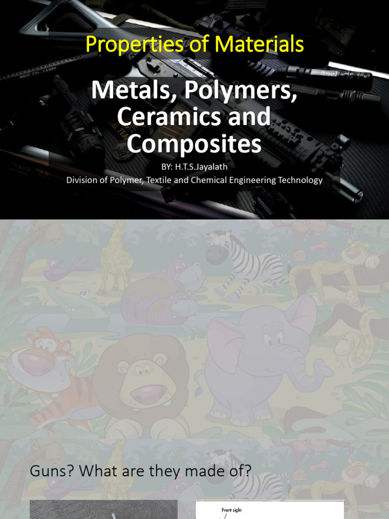 Metals, Polymers, Ceramics and Composites | PDF | Polymers | Composite ...