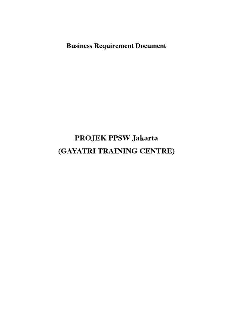 BRD PPSW Jakarta | PDF | Bisnis | Pengelolaan Keuangan & Uang