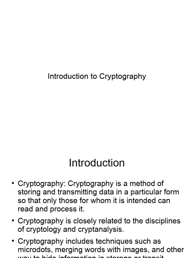 Cryptography | PDF | Key (Cryptography) | Cryptography