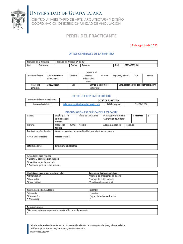 SAFETY DEPOT - PERFIL DEL PRACTICANTE Diseño para La Comunicación Gráfica | PDF | Diseño ...