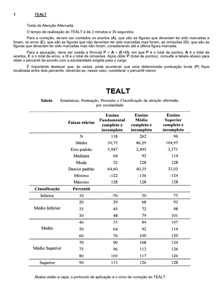 Correção TEALT | PDF