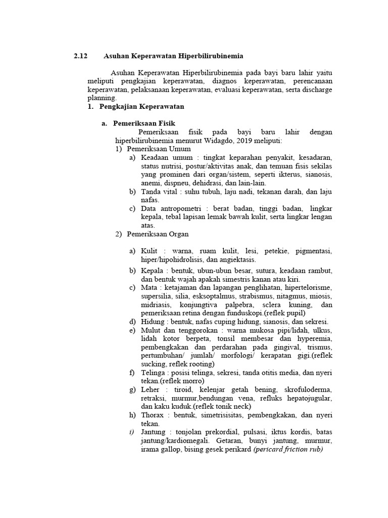 Asuhan Keperawatan Hiperbilirubinemia | PDF | Sains & Matematika