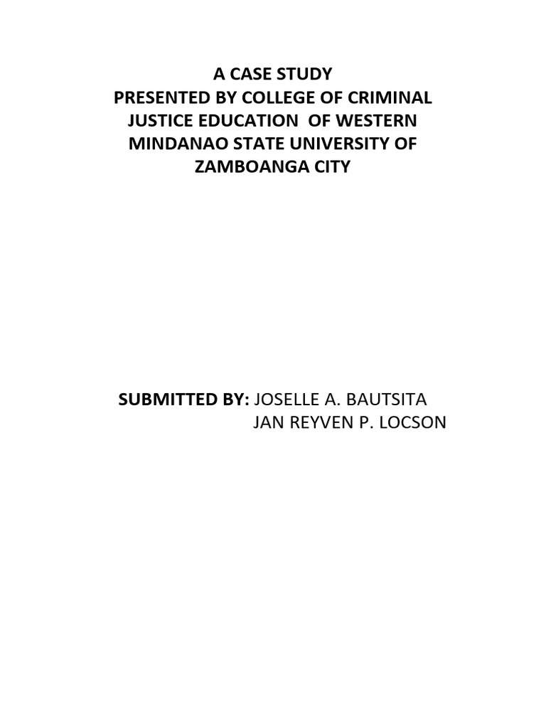 A Case Study | PDF | Crimes | Crime & Violence