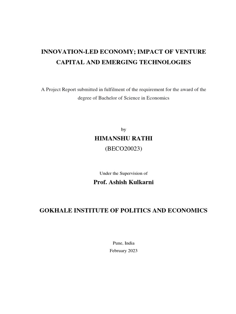 Thesis HimanshuRathi | Download Free PDF | Venture Capital | Corporate Finance