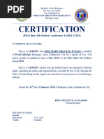 DSWD-Certificate of Eligibility | PDF