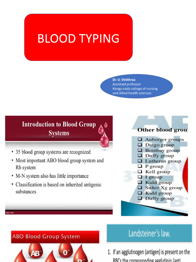 Blood Typing & Compatibility Basics | PDF