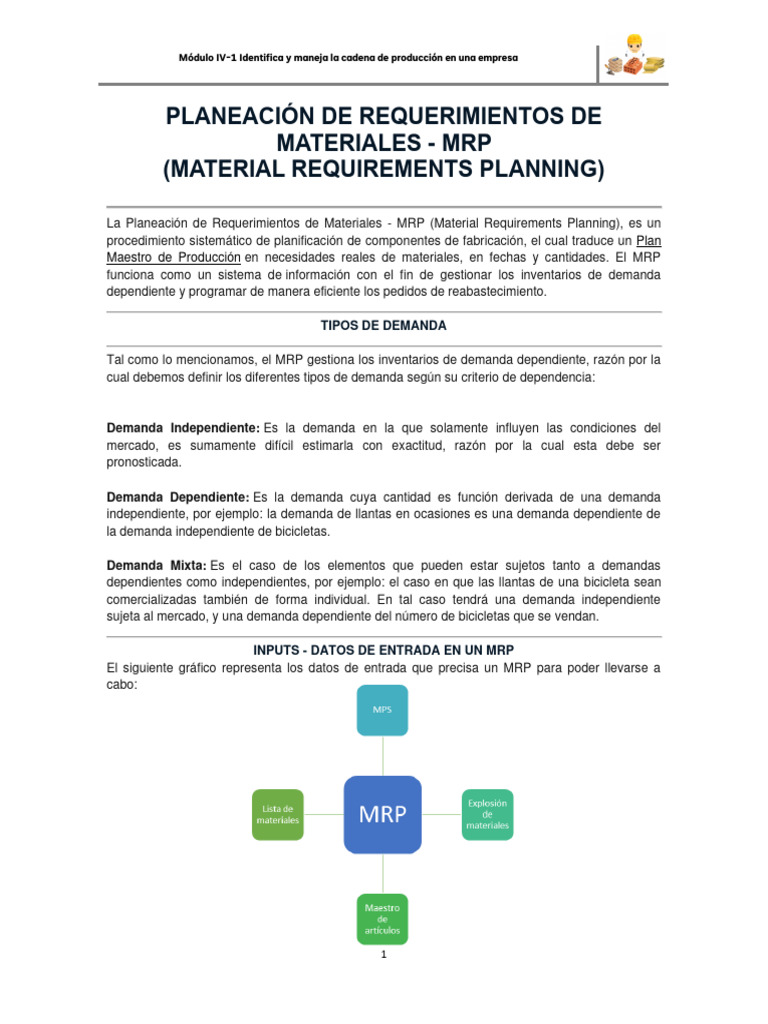 3planeación de Requerimientos de Materiales | PDF | Business | Economias