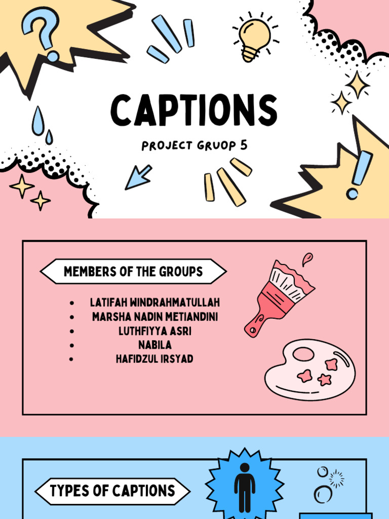 Captions: Project Gruop 5 | PDF | Career & Growth