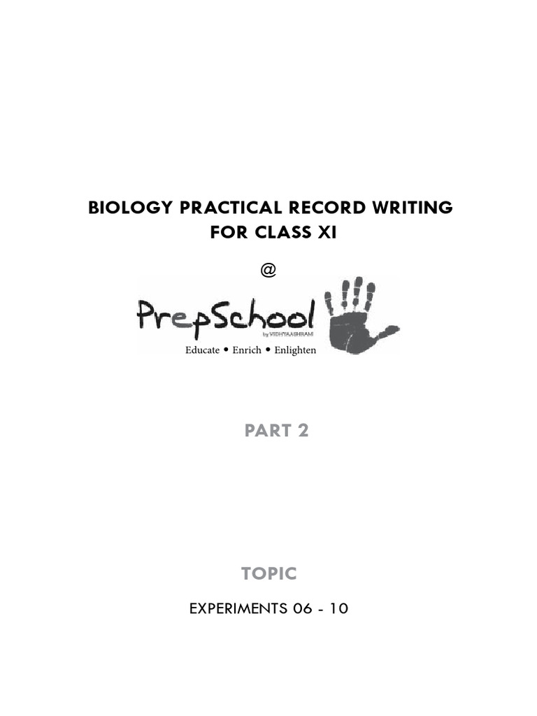 Class 11 Biology Practical Guide | PDF | Chemistry | Physical Sciences