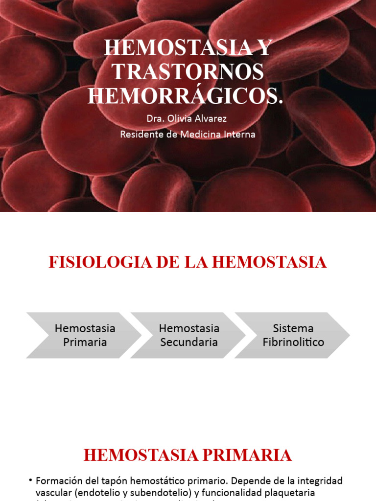 Hemostasia y Trastornos Hemorrágicos | PDF | Hemostasia | Coagulación