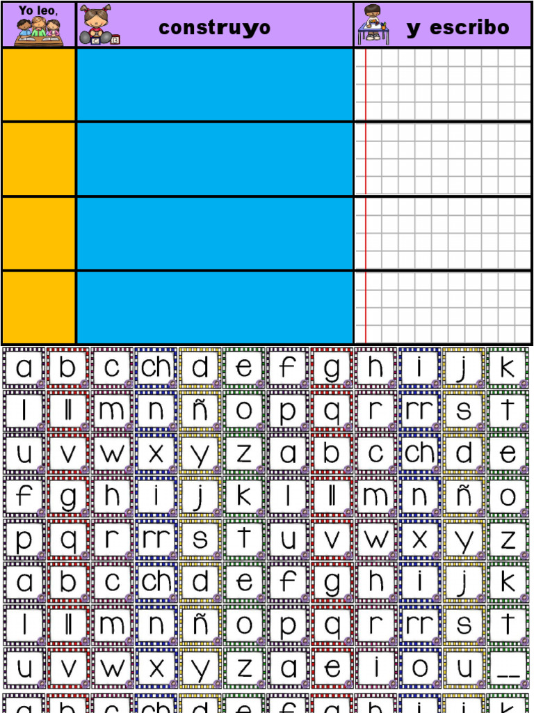 Yo Leo Construyo y Escribo Tablero de Escritura | PDF