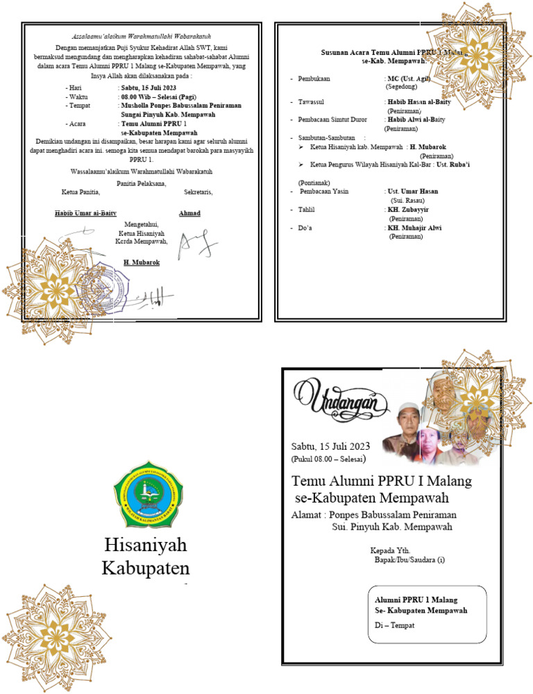 Undangan Temu Alumni PPRU 1 Mempawah | PDF