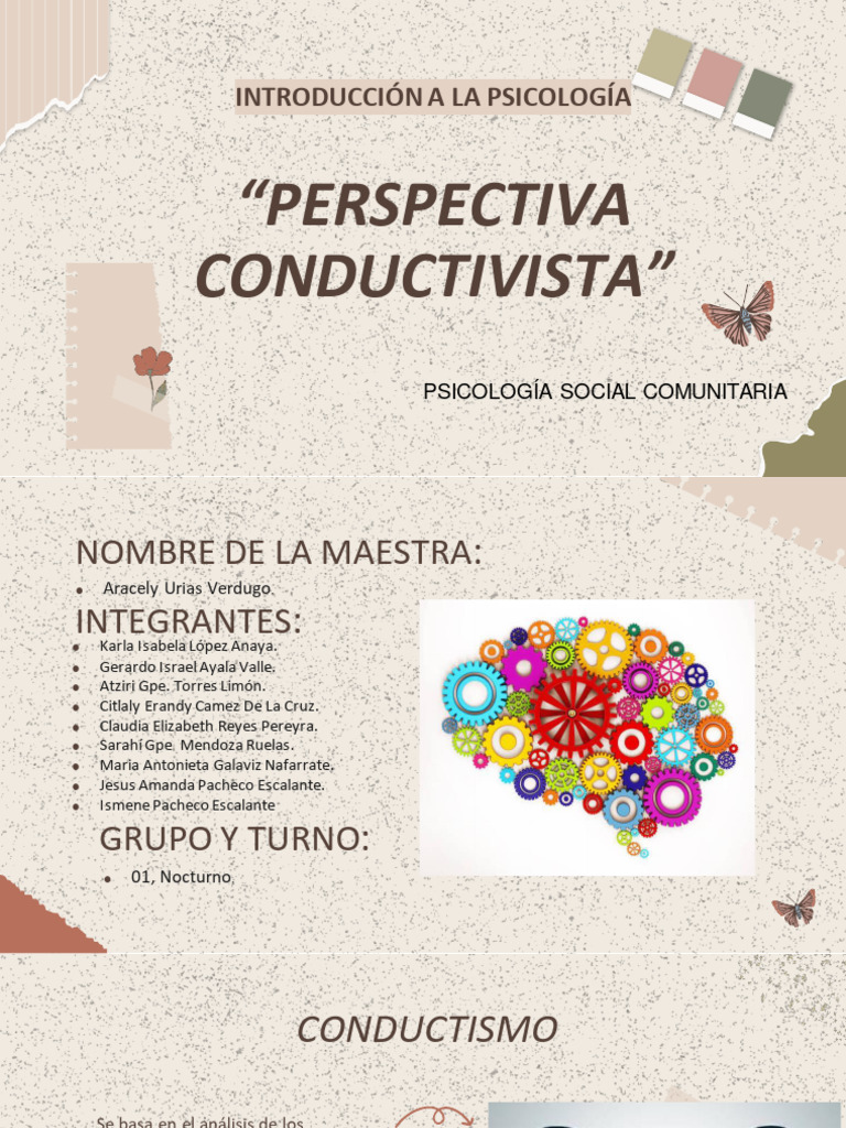 Perspectiva Conductista | Descargar gratis PDF | Behaviorismo | Sicología