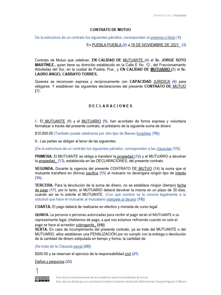 a8-estructura-de-un-contrato-civil | PDF | Pagos | Derecho empresarial