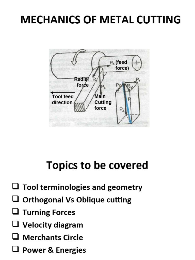 Mechanics of Metal Cutting 1777 | PDF | Machining | Force