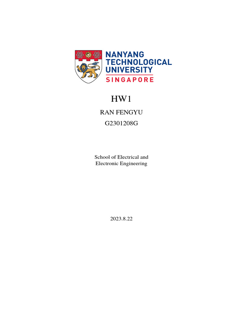 NTU Homework 1 | PDF