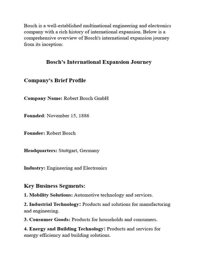 Avinash Bosch Report | Download Free PDF | Mergers And Acquisitions ...