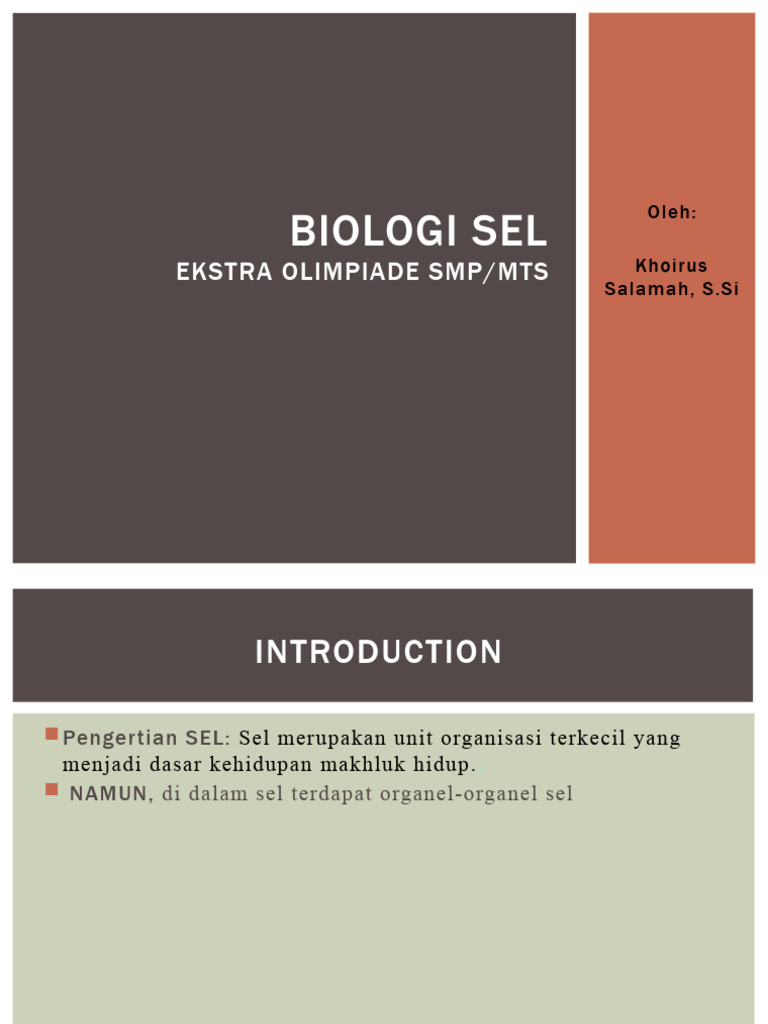 Biologi Sel | PDF