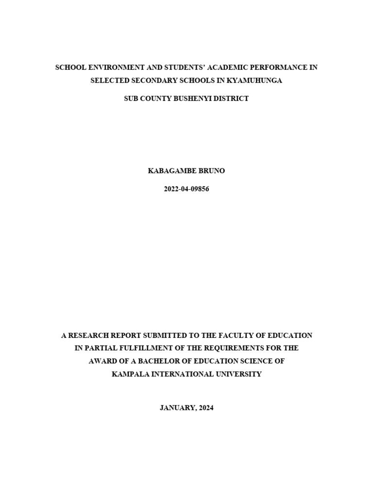 Kabagambe Bruno | Download Free PDF | Survey Methodology | Validity (Statistics)