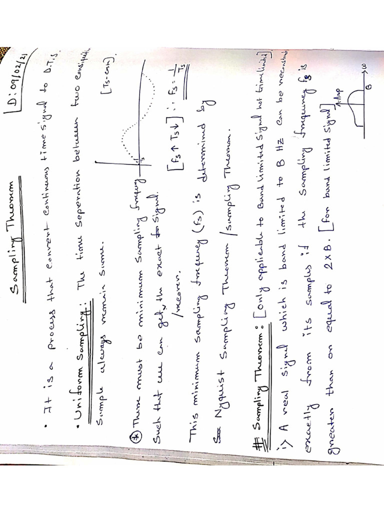 Sampling Theorem (EC-303) | PDF