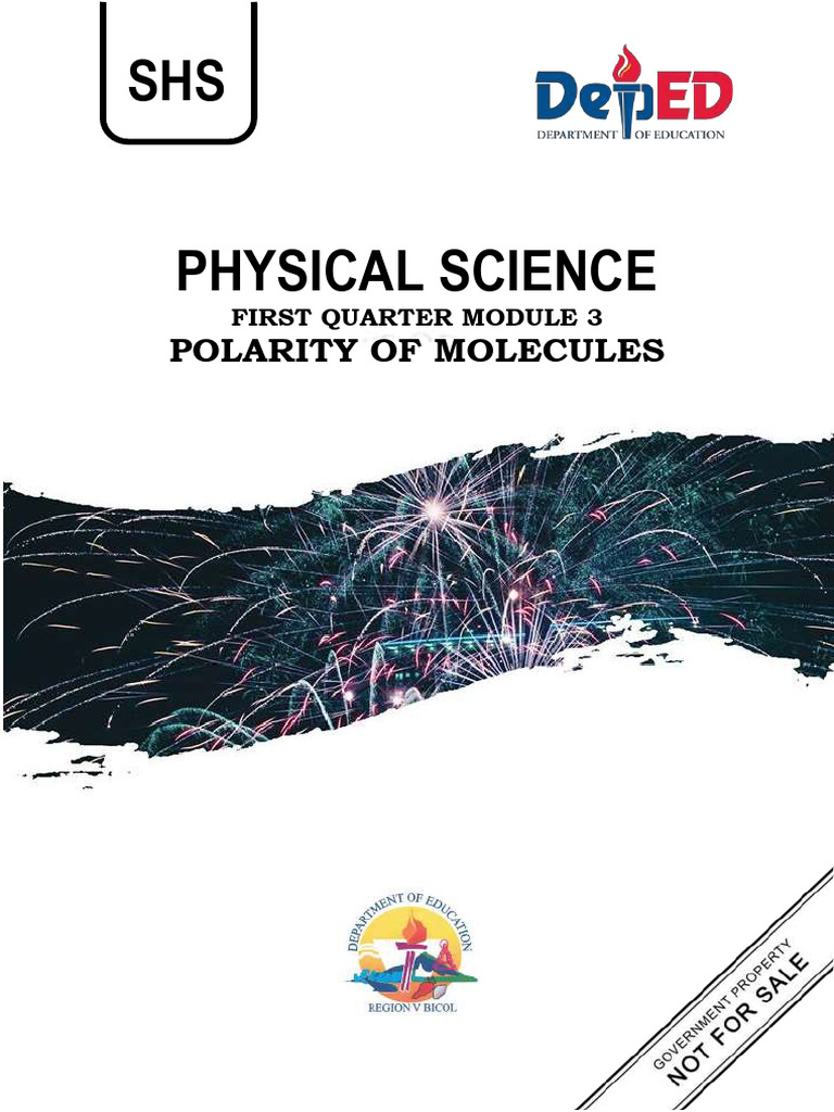 SHS Physical Science Q1 SLM - 3 | PDF | Chemical Polarity | Chemical Bond