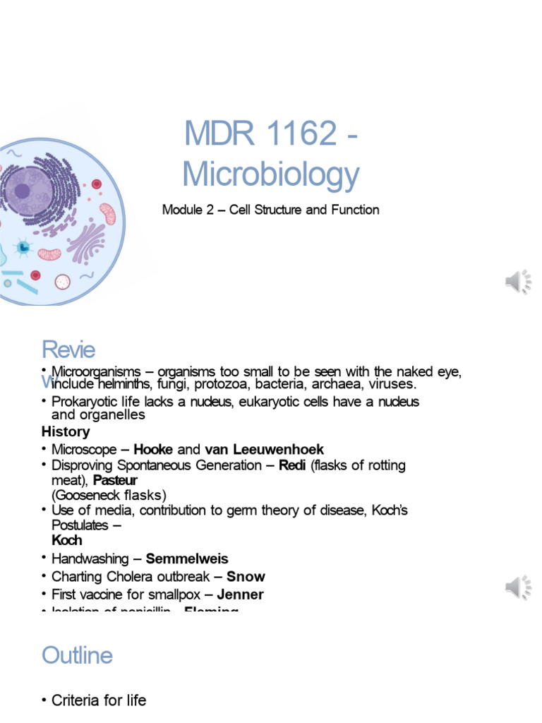 MDR 1162 - 2 Cell Structure and Function | PDF | Cell (Biology) | Cell ...