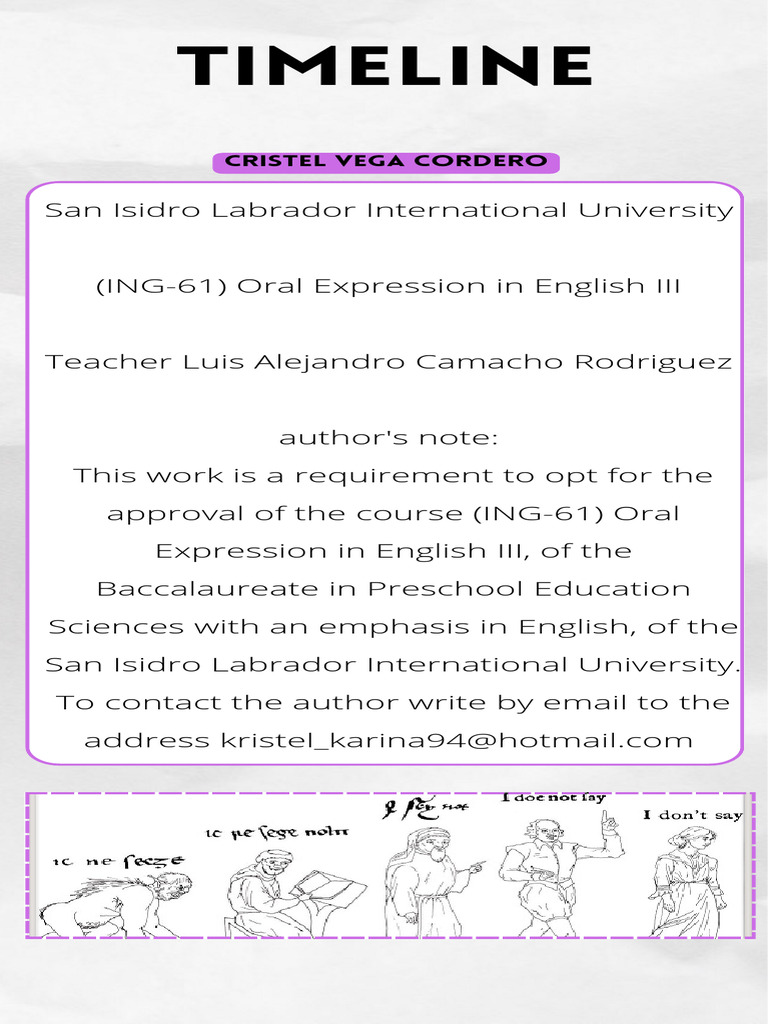 Timeline History of English | PDF | English Language | Linguistics