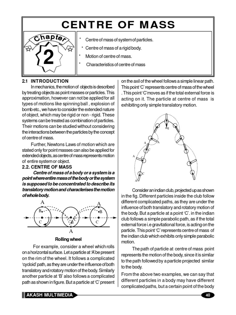Centre of Mass | PDF | Center Of Mass | Mass