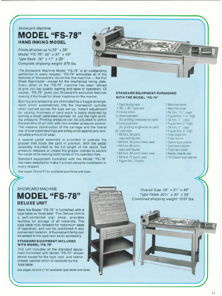 Showcard Machine Co. Catalog | PDF