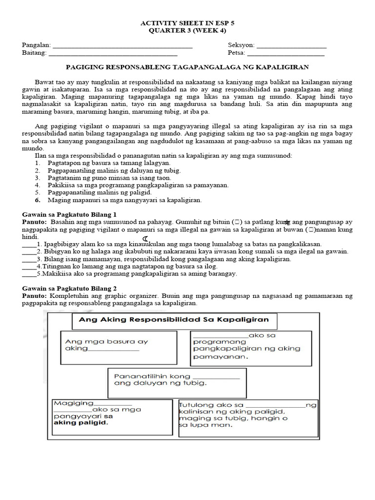 Q3-Week 4 ESP5 | PDF