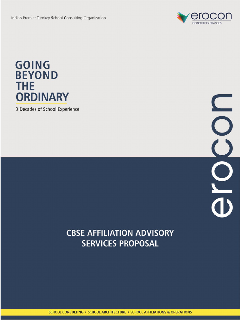 Offer For CBSE Affiliation Advsiory Services | PDF