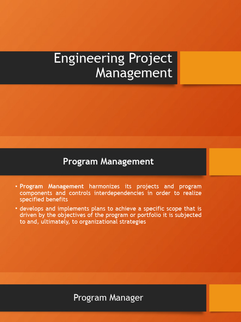 Program and Portfolio Management - Lec 1 | PDF | Project Management ...