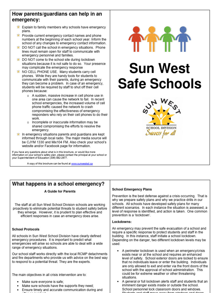Safe Schools Brochure | PDF | Occupational Safety And Health | Civil ...