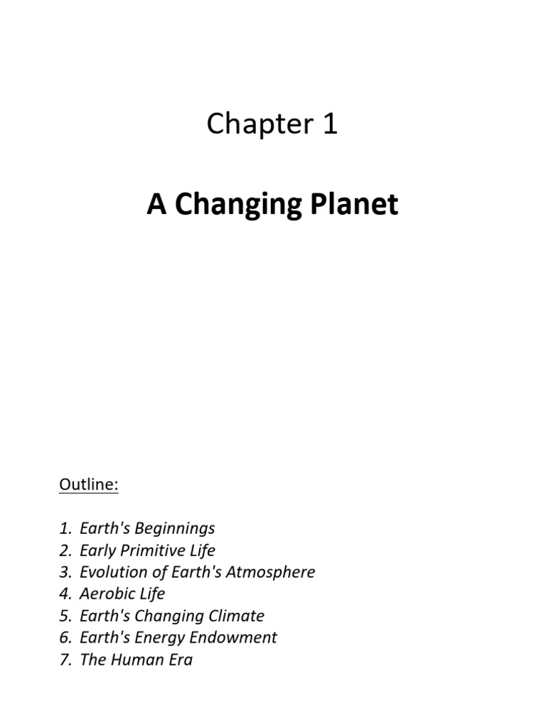Geol-227 Ch-1 - A Changing Planet | PDF | Earth | Atmosphere