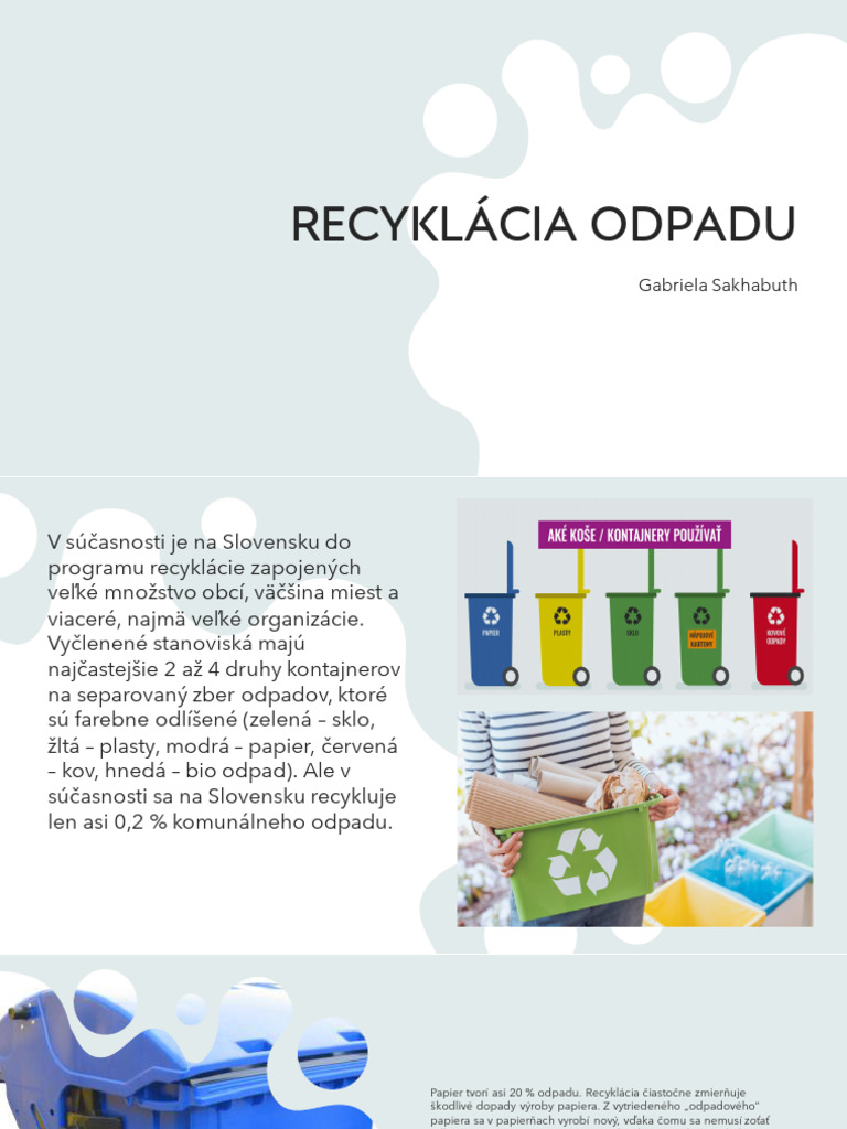 Recyklacia Odpadu | PDF