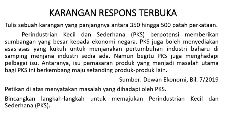 Karangan Respons Terbuka | PDF