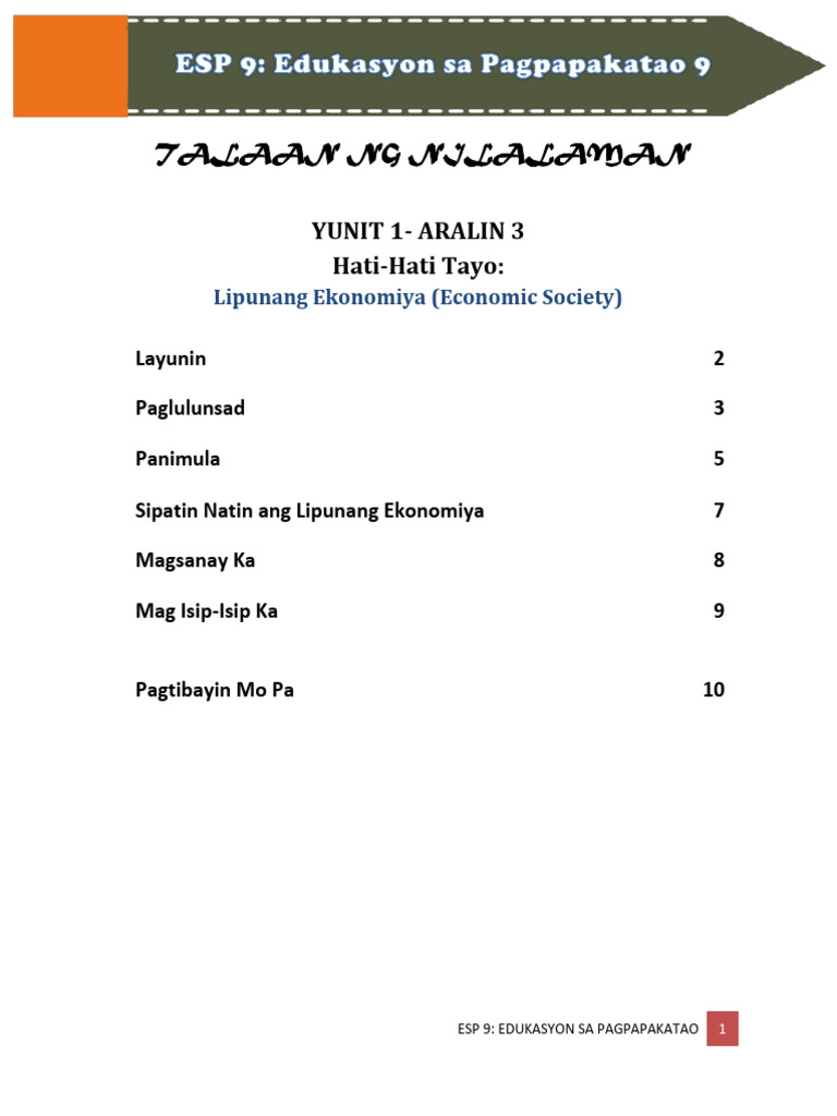Yunit1 Lesson3 PDF | PDF