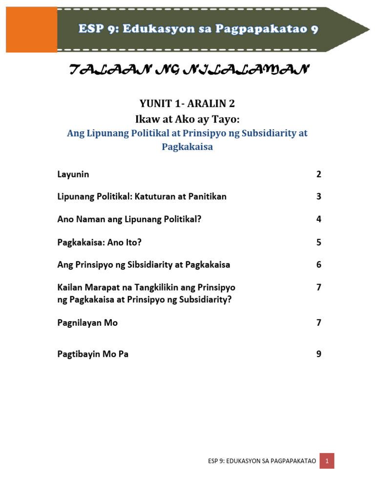 Yunit1 Lesson2 PDF | PDF