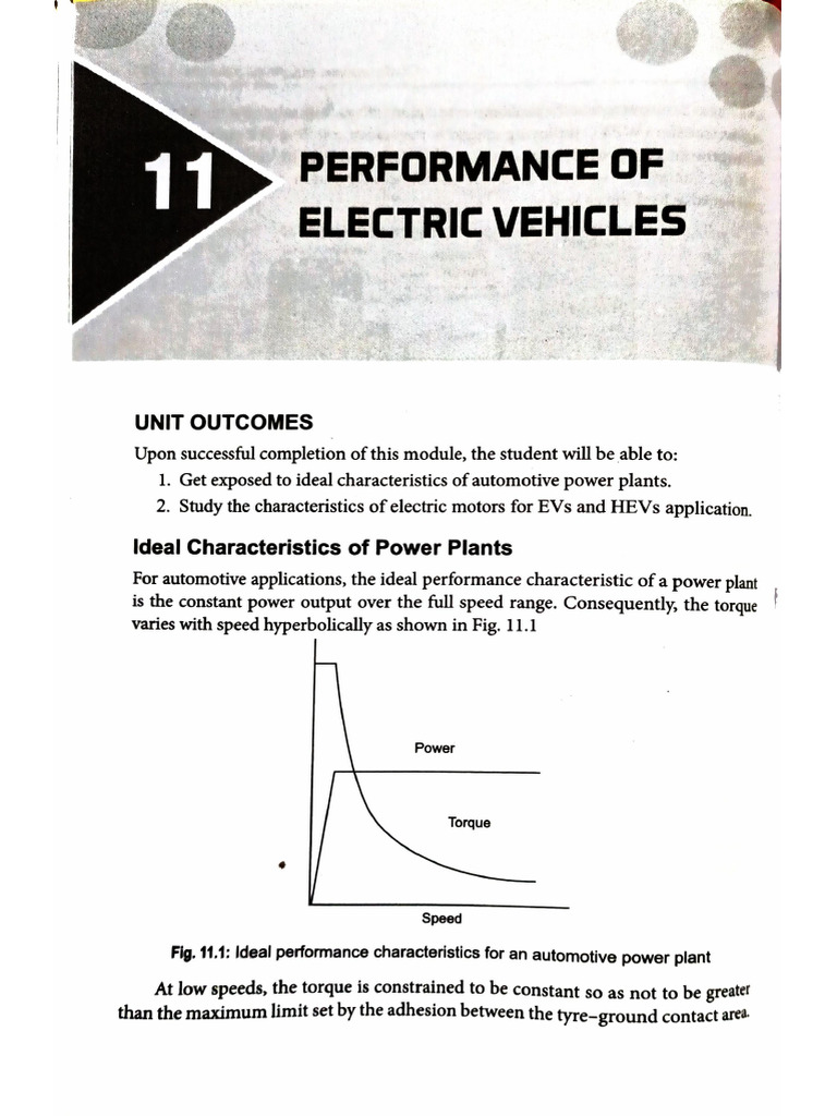 Performance of Electric Vehicles | PDF