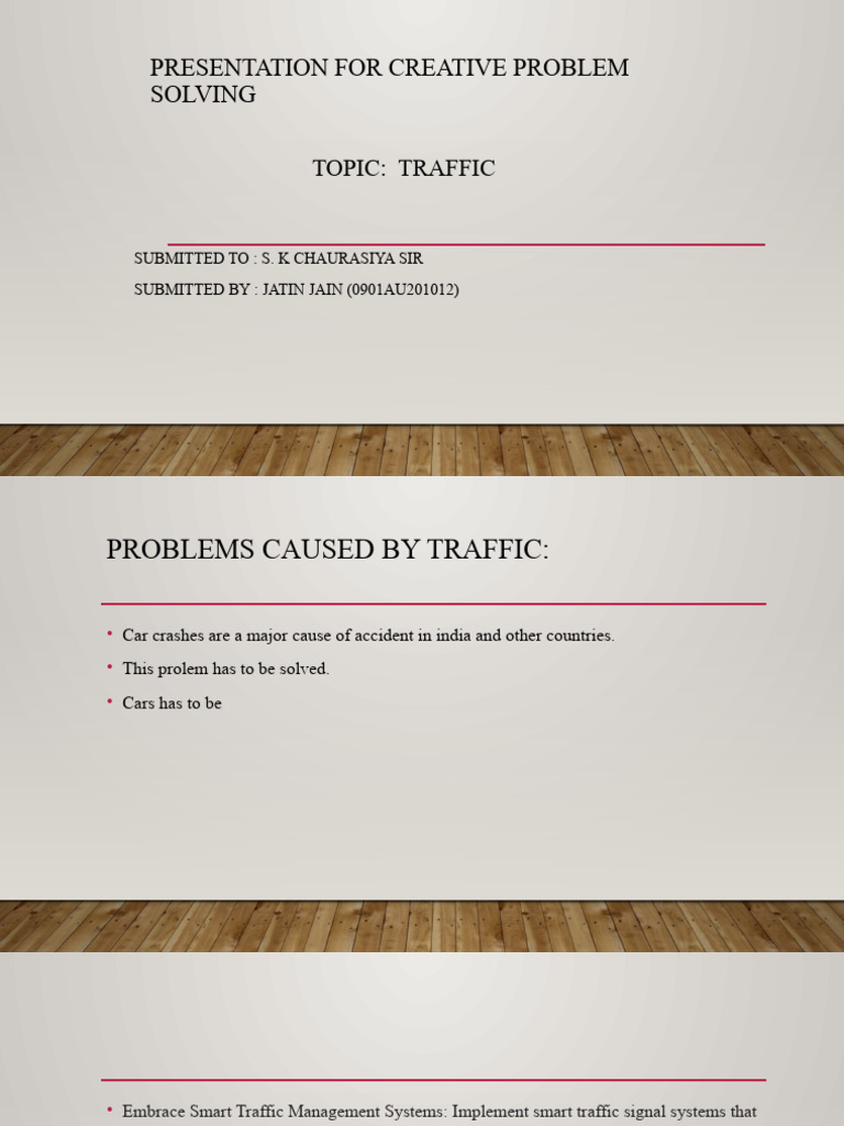 Presentation For Creative Problem Solving | PDF | Traffic Congestion ...