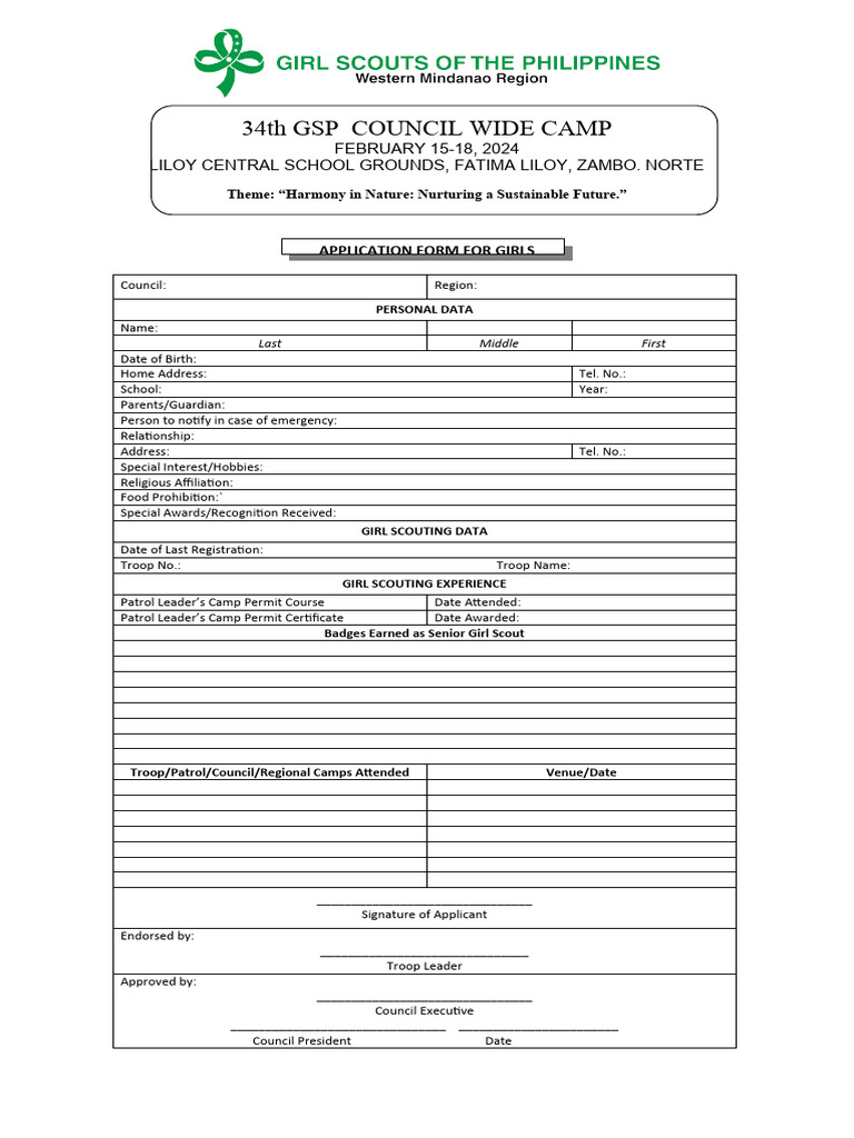 FORMS-CAMP-2024 | PDF | Medical Specialties | Medicine