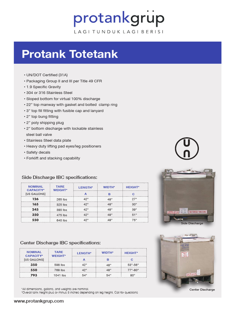 IBC Brochure - ProtankGrup | PDF | Valve | Tools