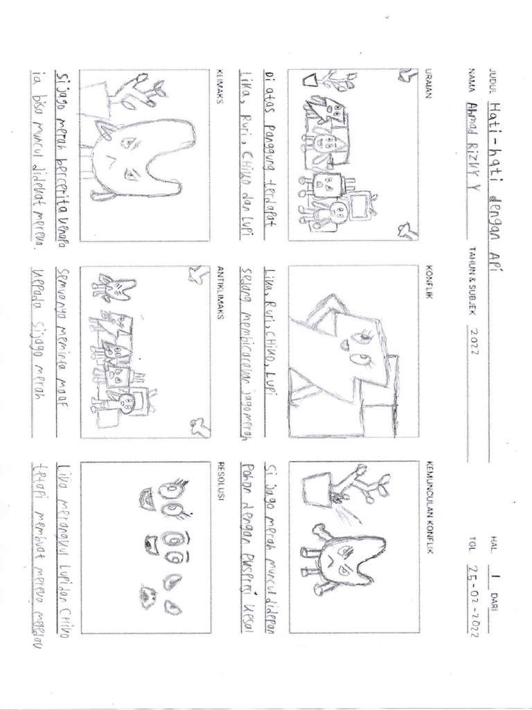 Storyboard Hati-Hati Dengan Api | PDF
